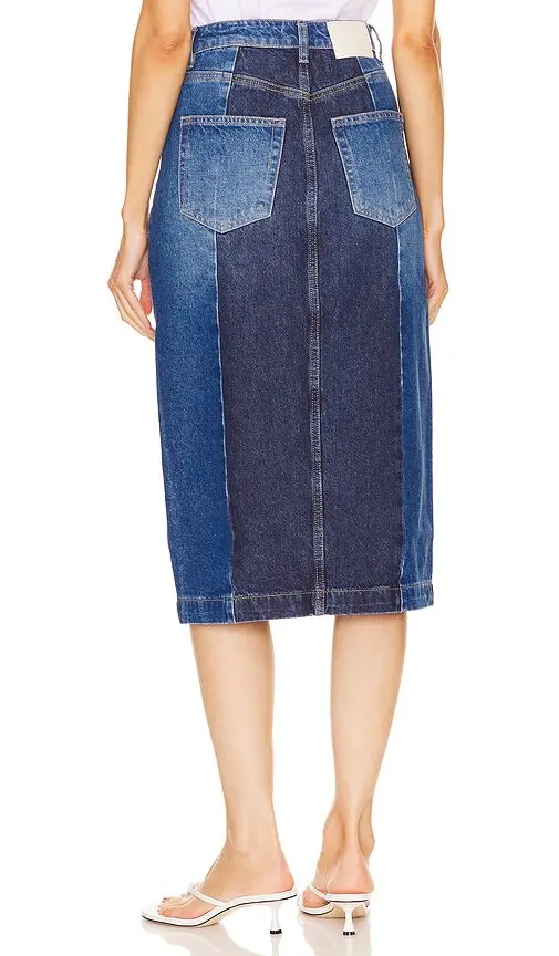 GRLFRND Robin Seamed Tonal Midi Skirt