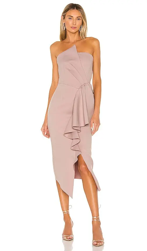 ELLIATT Reception Dress With Draped Detail - Mauve