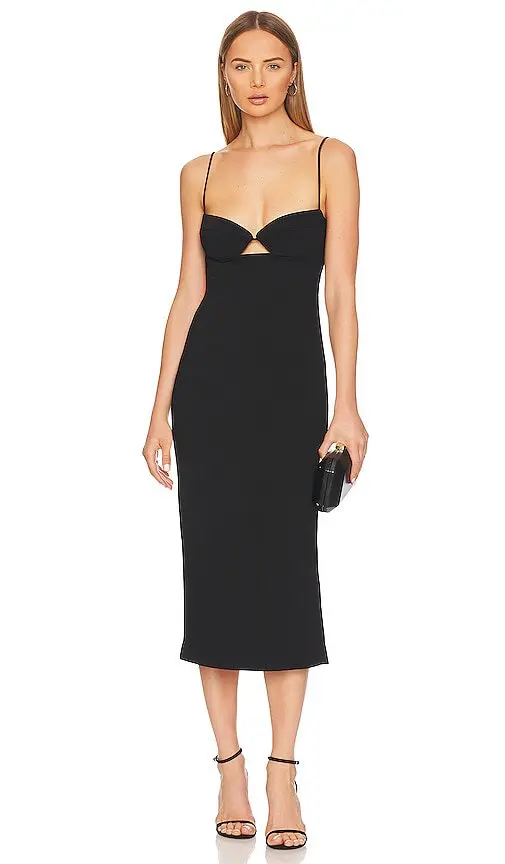 Bardot Vienna Midi Dress - Black