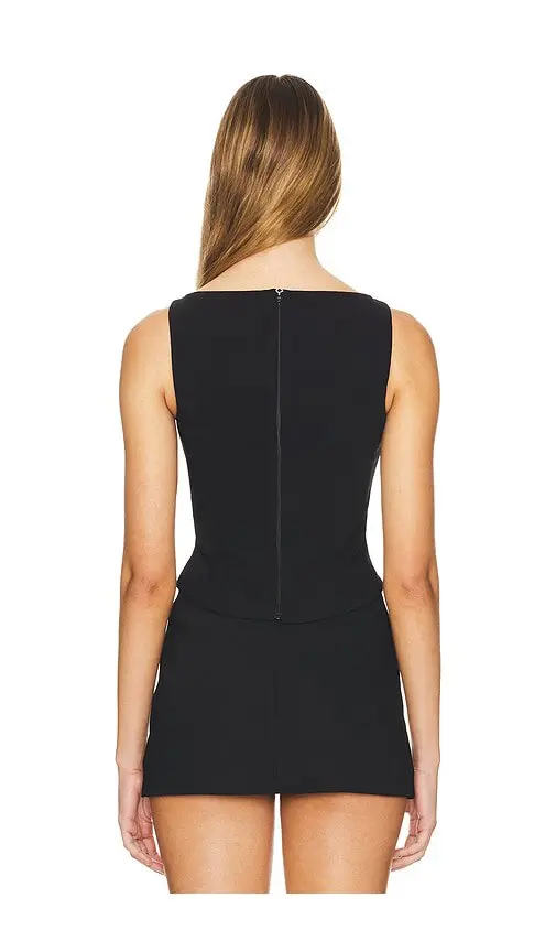Amanda Uprichard Ines Top - Black