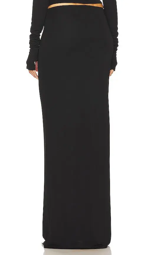 HELSA Matte Jersey Slim Skirt In . Also - Black