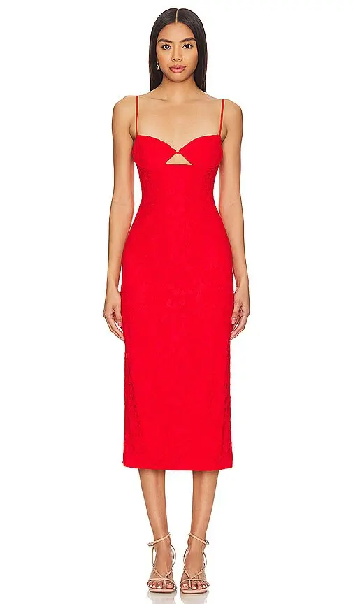 Bardot Ivanna Midi Dress - Red