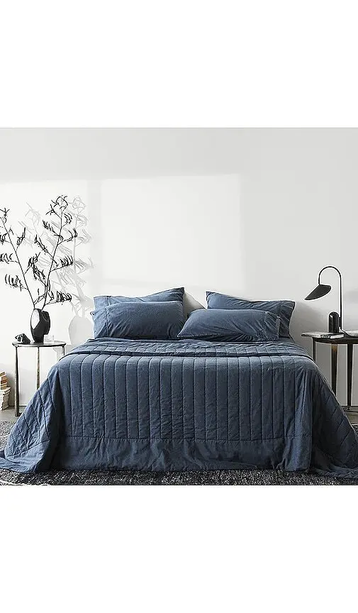 ETTITUDE King/cal King Linen+ Coverlet