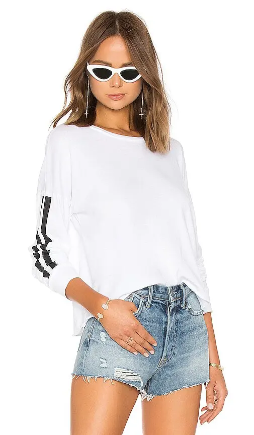 Michael Lauren Keegan Crop Tee - White