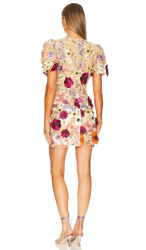 ELLIATT Rosalind Mini Dress With Floral Embellishments