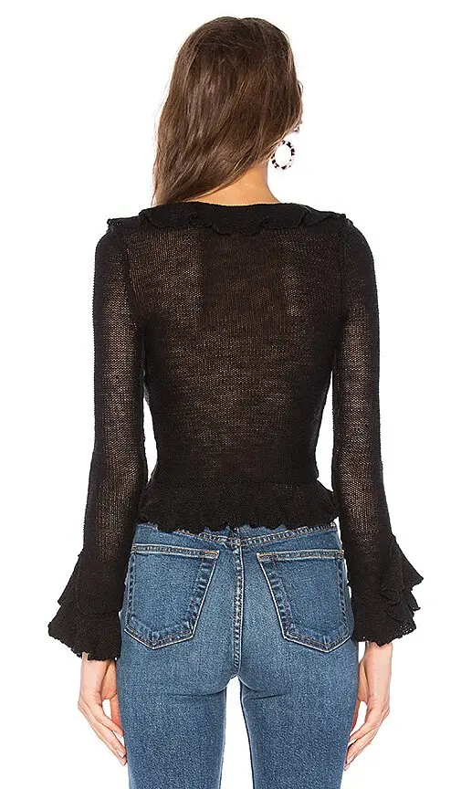 Lpa Ruffle Sweater Cardigan