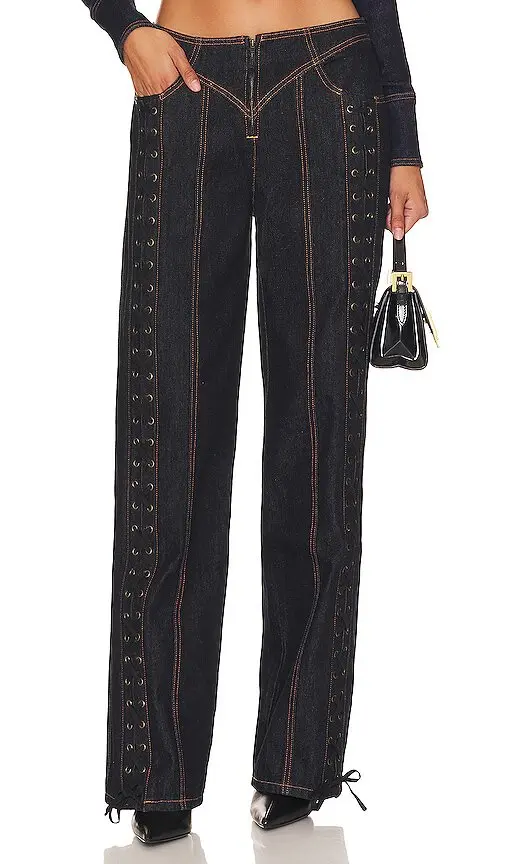 Lioness Daydream Tie Up Jeans