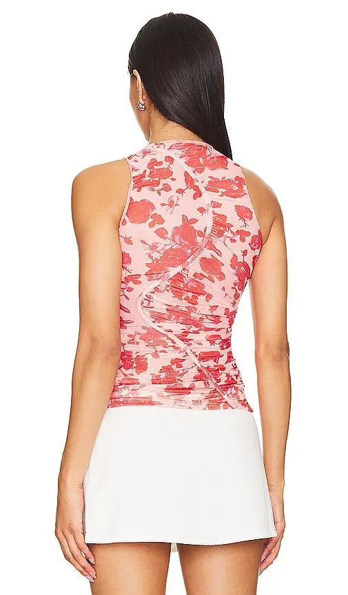 Bardot Felicia Top Ruched Mesh Jersey Fabric