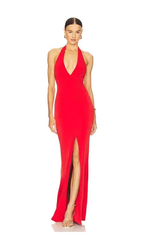 NOOKIE Illegal Halter Gown - Red