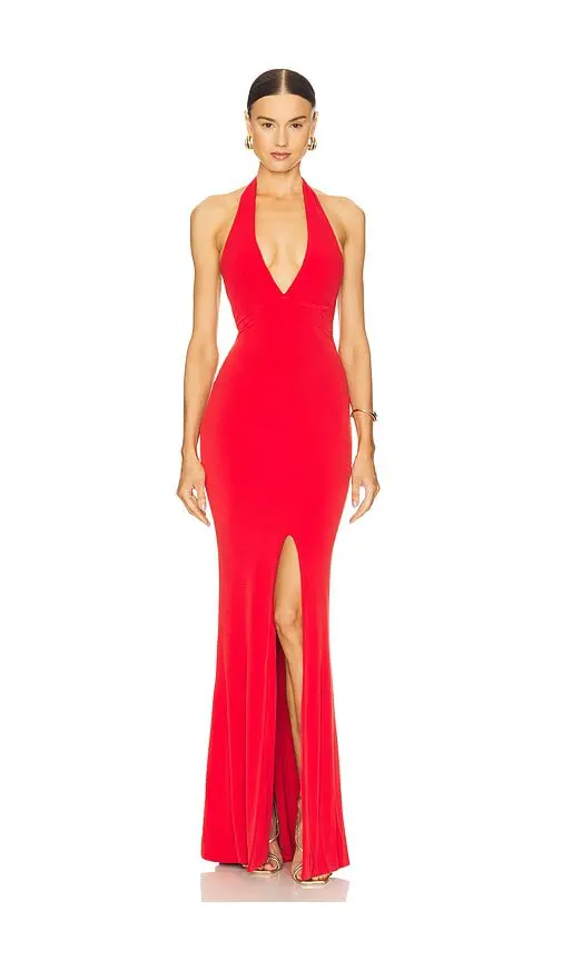 NOOKIE Illegal Halter Gown - Red