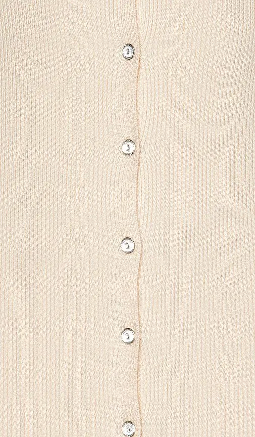 LOVERS AND FRIENDS Ribbed Button-up Midi Dress