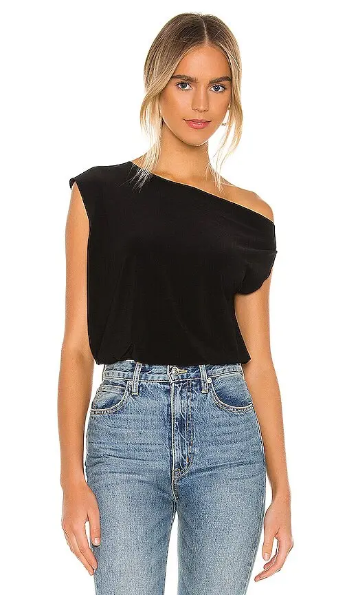 Norma Kamali X Revolve Drop Shoulder Top - Black