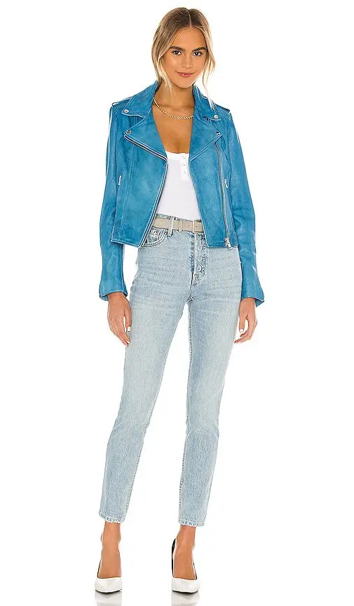 LAMARQUE Donna Leather Jacket - Blue