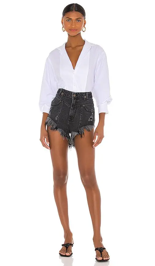 Retrofete Tessa Denim Shorts - Black