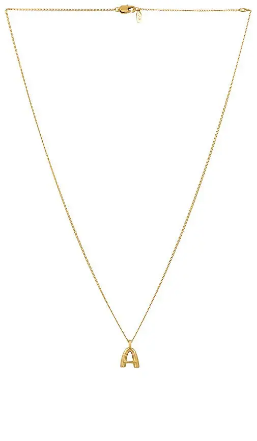 Jenny Bird Monogram Pendant Necklace - Metallic Gold