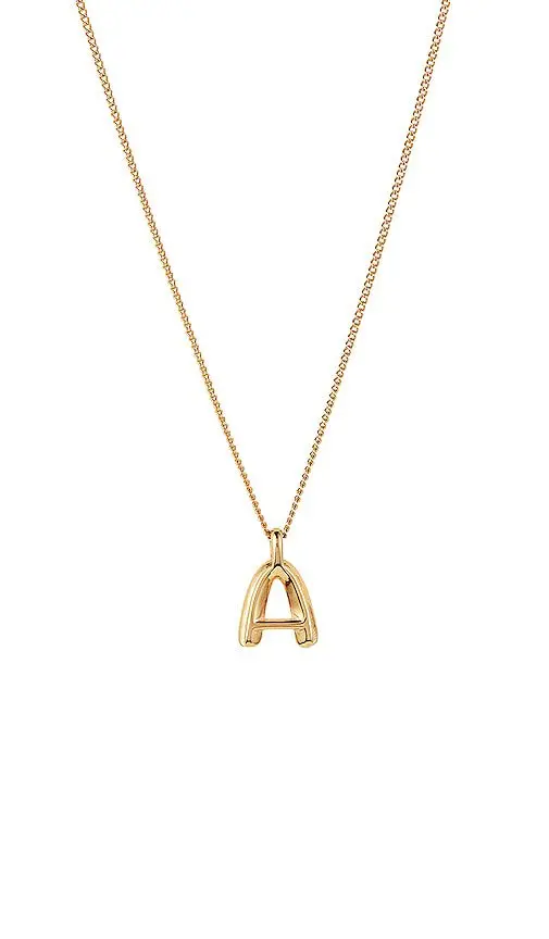 Jenny Bird Monogram Pendant Necklace - Metallic Gold