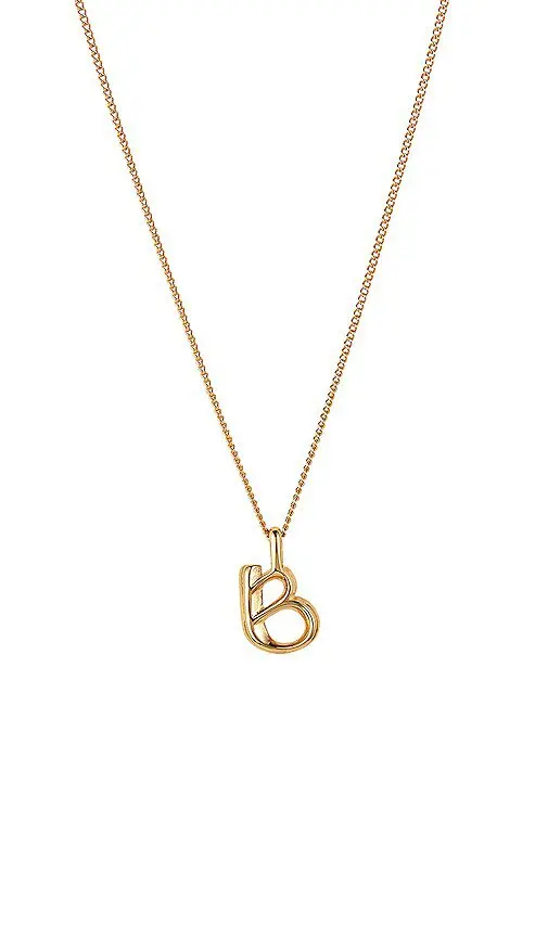 Jenny Bird Monogram Pendant Necklace - Metallic Gold