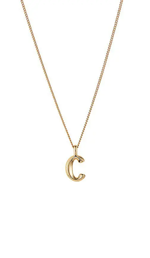 Jenny Bird Monogram Pendant Necklace - Metallic Gold