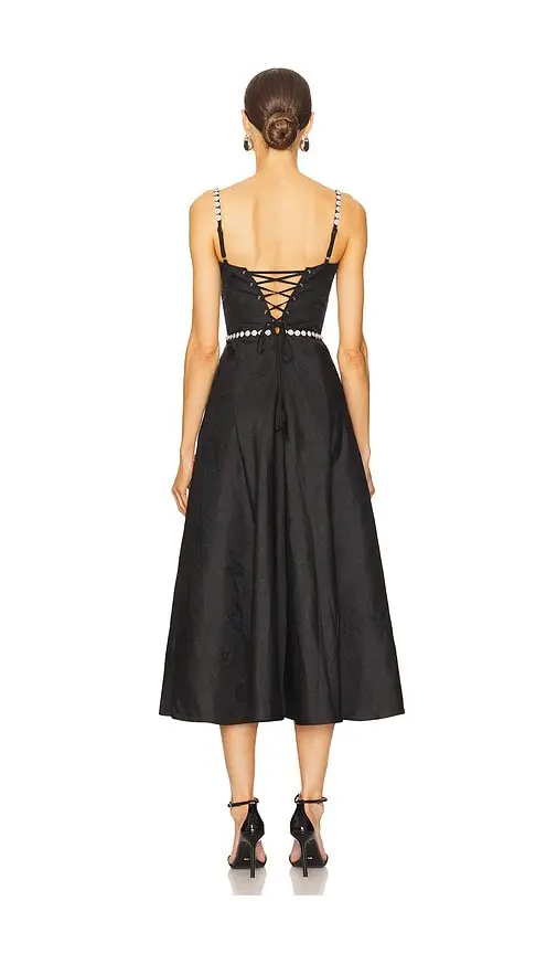 V. CHAPMAN Cora Corset Midi Dress