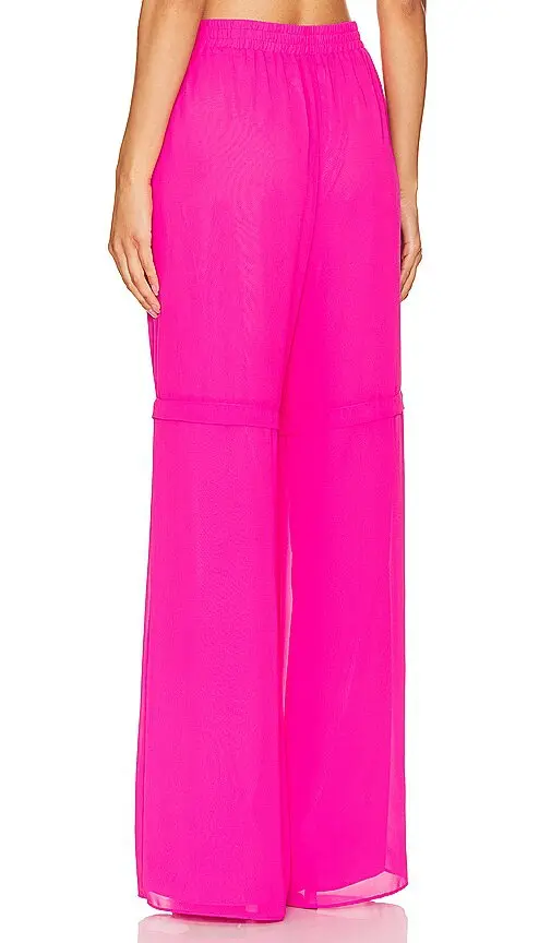 Amanda Uprichard Sarasota Wide Leg Trousers - Fuchsia