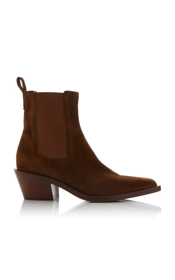 GIANVITO ROSSI Dover Suede Chelsea Boots - Tan