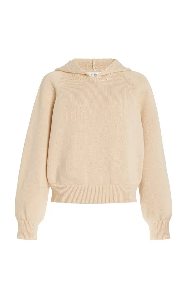 HIGH SPORT Park Hooded Knit Cotton Sweater - Neutral