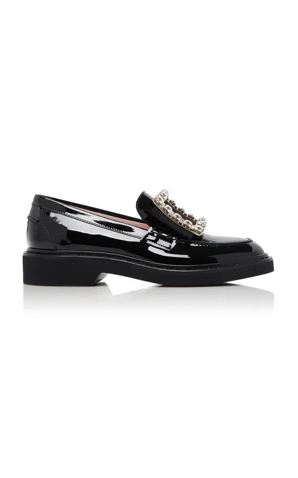 ROGER VIVIER Viv Rangers Buckle Patent Loafers