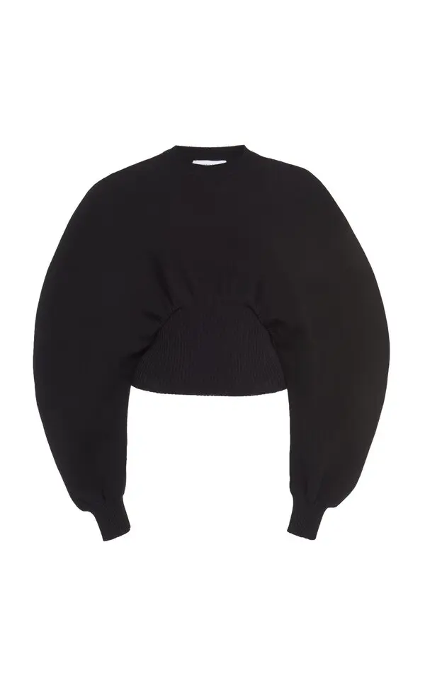 Bottega Veneta Ribbed-trim Wool Knit Sweater - Black