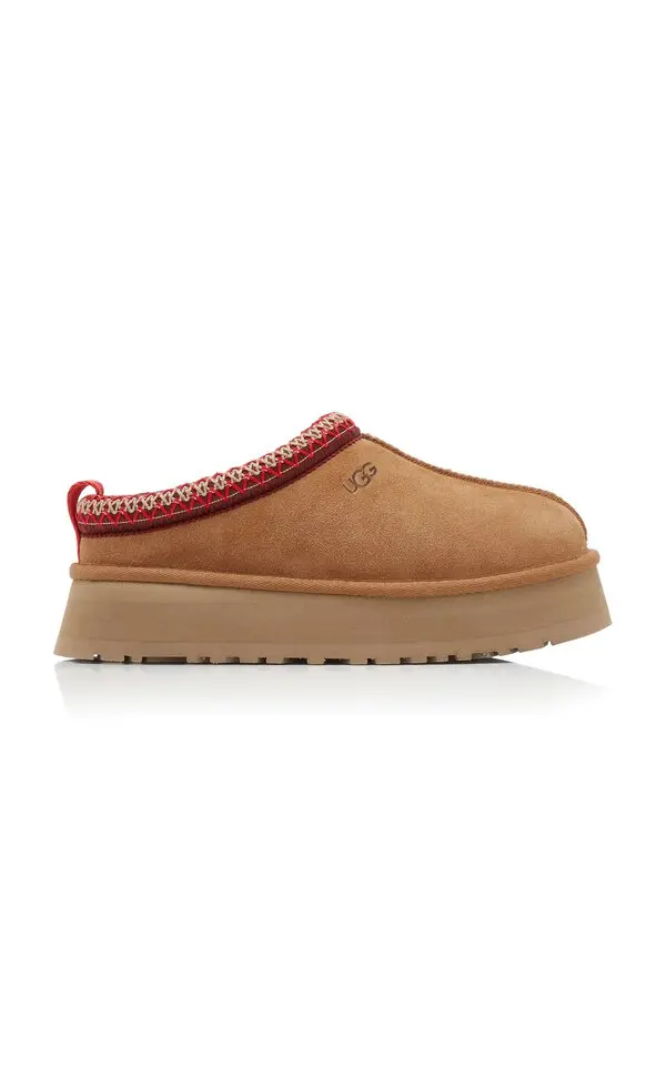 UGG Taz Platform Suede Slippers - Brown