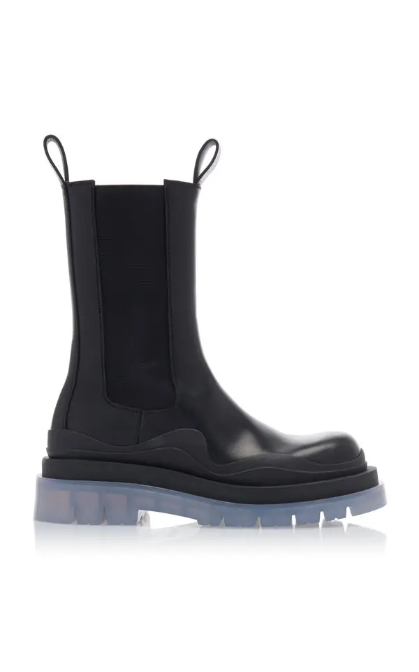 Bottega Veneta The Tire Leather Boots - Black