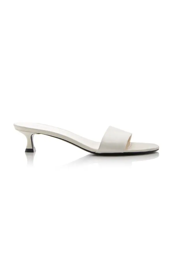 THE ROW Satin Sandals - White