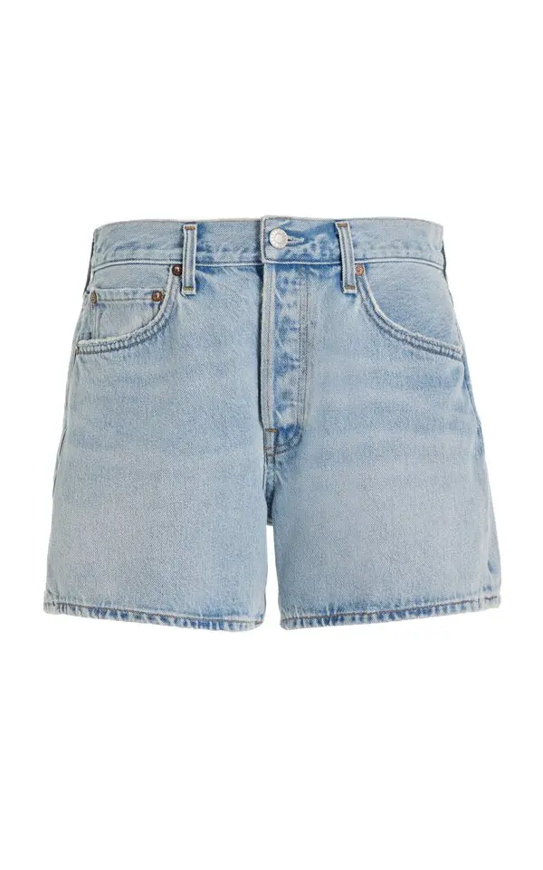 AGOLDE Parker Long Denim Shorts - Light Wash