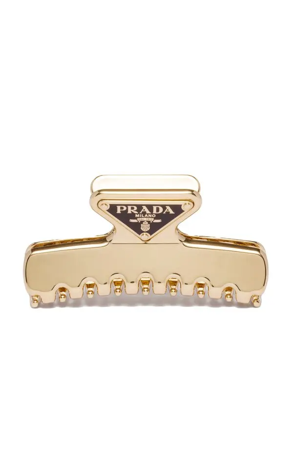 Prada Metal Hair Clip - Gold