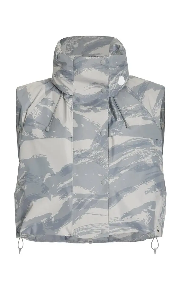 Moncler 4 Hyke Vanilis Cropped Camouflage Gore-tex Vest