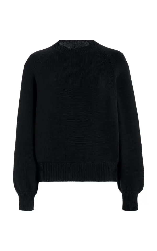 HIGH SPORT Crewneck Cotton Sweater - Black