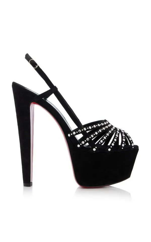 CHRISTIAN LOUBOUTIN Alta 160mm Veau Velours Platform Sandals