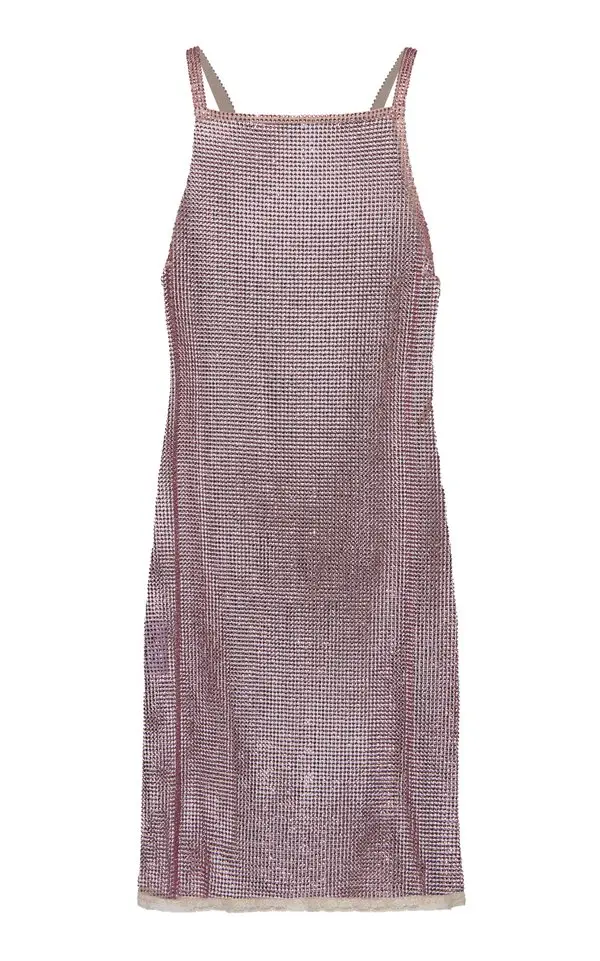 Prada Embellished Mesh Mini Dress