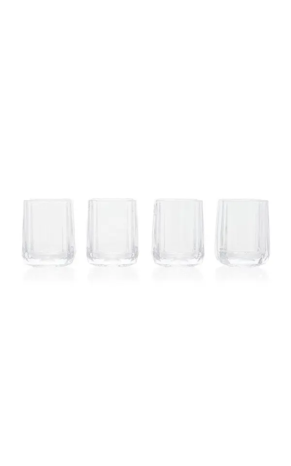 Tiffany & Co. Facet Set-of-four Crystal Shot Glasses - Clear