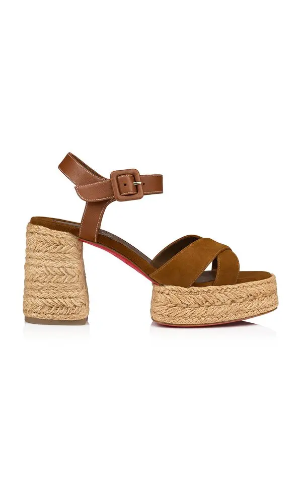 CHRISTIAN LOUBOUTIN Calakala 70mm Platform Sandals - Brown
