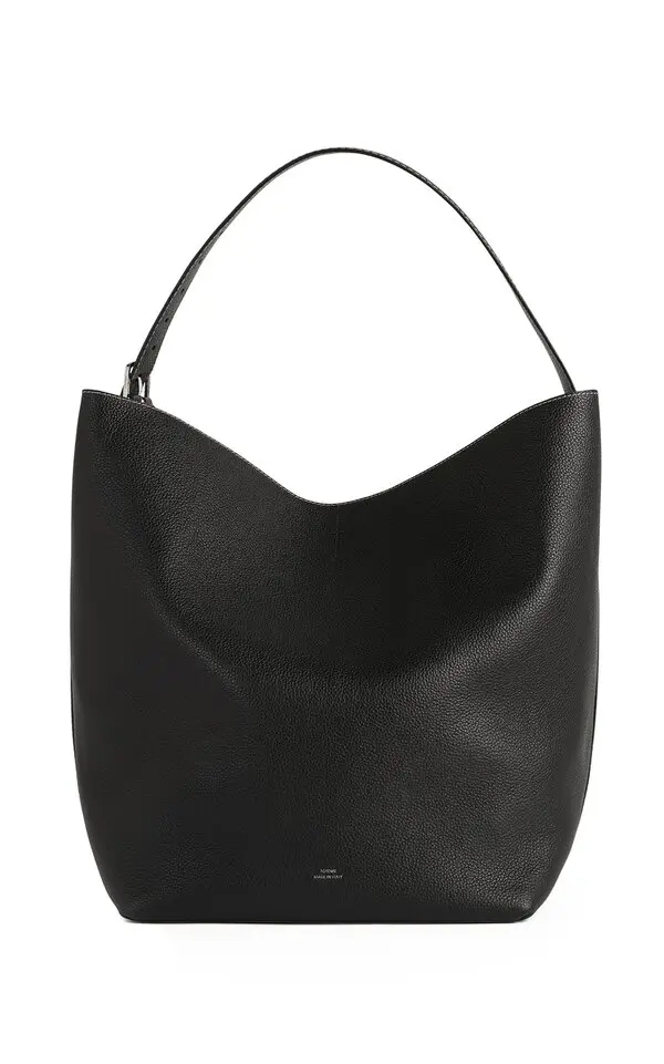 TOTEME Belted Leather Tote Bag - Black