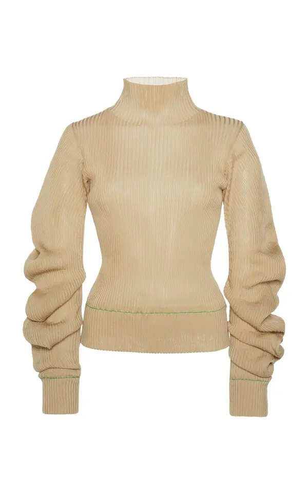 Bottega Veneta Lightweight Knit Turtleneck Sweater - Brown
