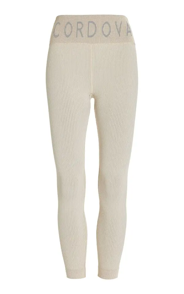 Cordova Ribbed-knit Base Layer Leggings - Neutral