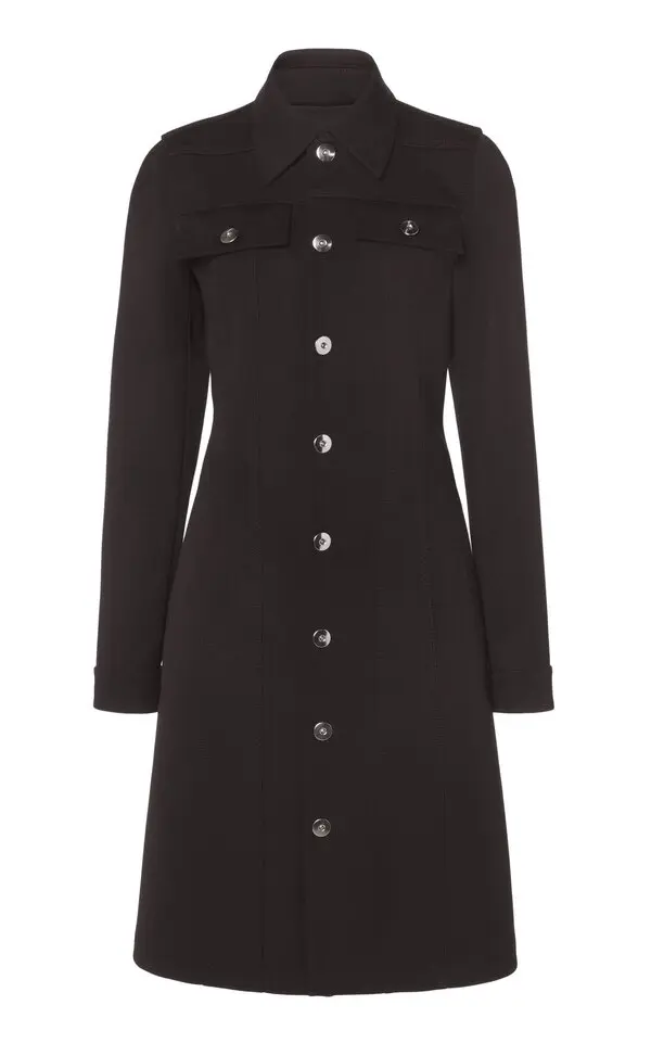 Bottega Veneta Double Cavalry Wool Stretch Fitted Coat