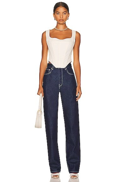 EB DENIM High Rise Straight Jeans - Midnight