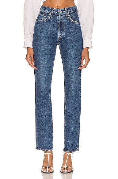 AGOLDE Lana Mid Rise Straight Jeans