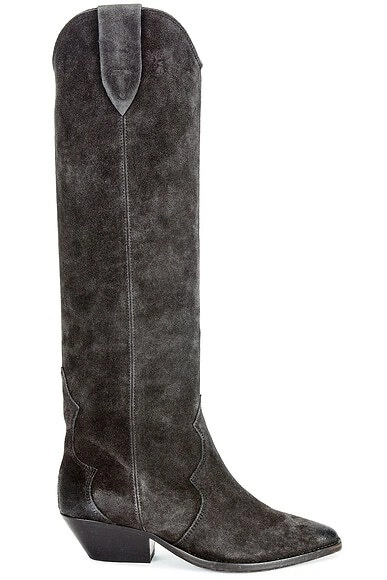 Isabel Marant Étoile Denvee Suede Boot - Faded Black