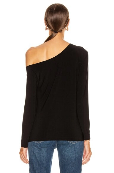 Norma Kamali Long Sleeve Drop Shoulder Top