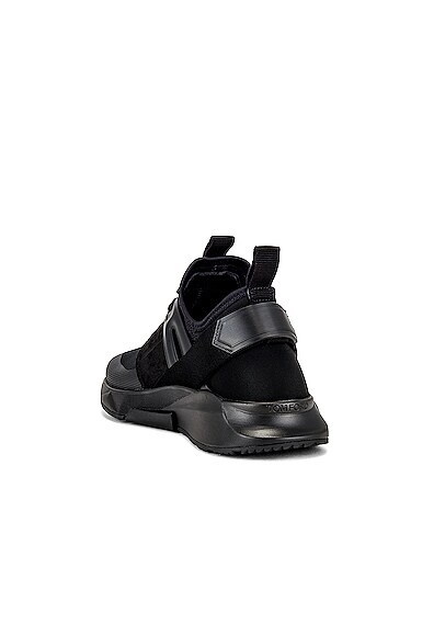 TOM FORD Jago Velvet & Neoprene Sneakers - Full Black