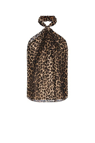 Saint Laurent Print Marcel Cravate Top