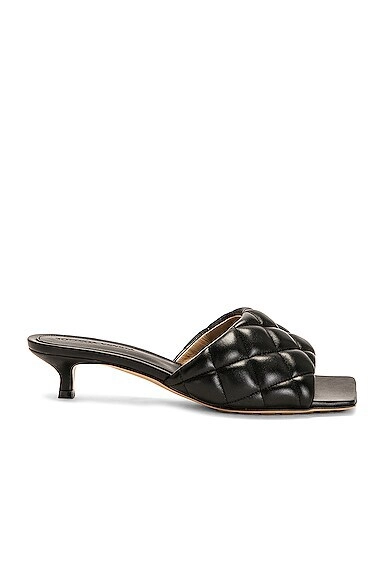 Bottega Veneta Quilted Padded Mule Sandal - Black